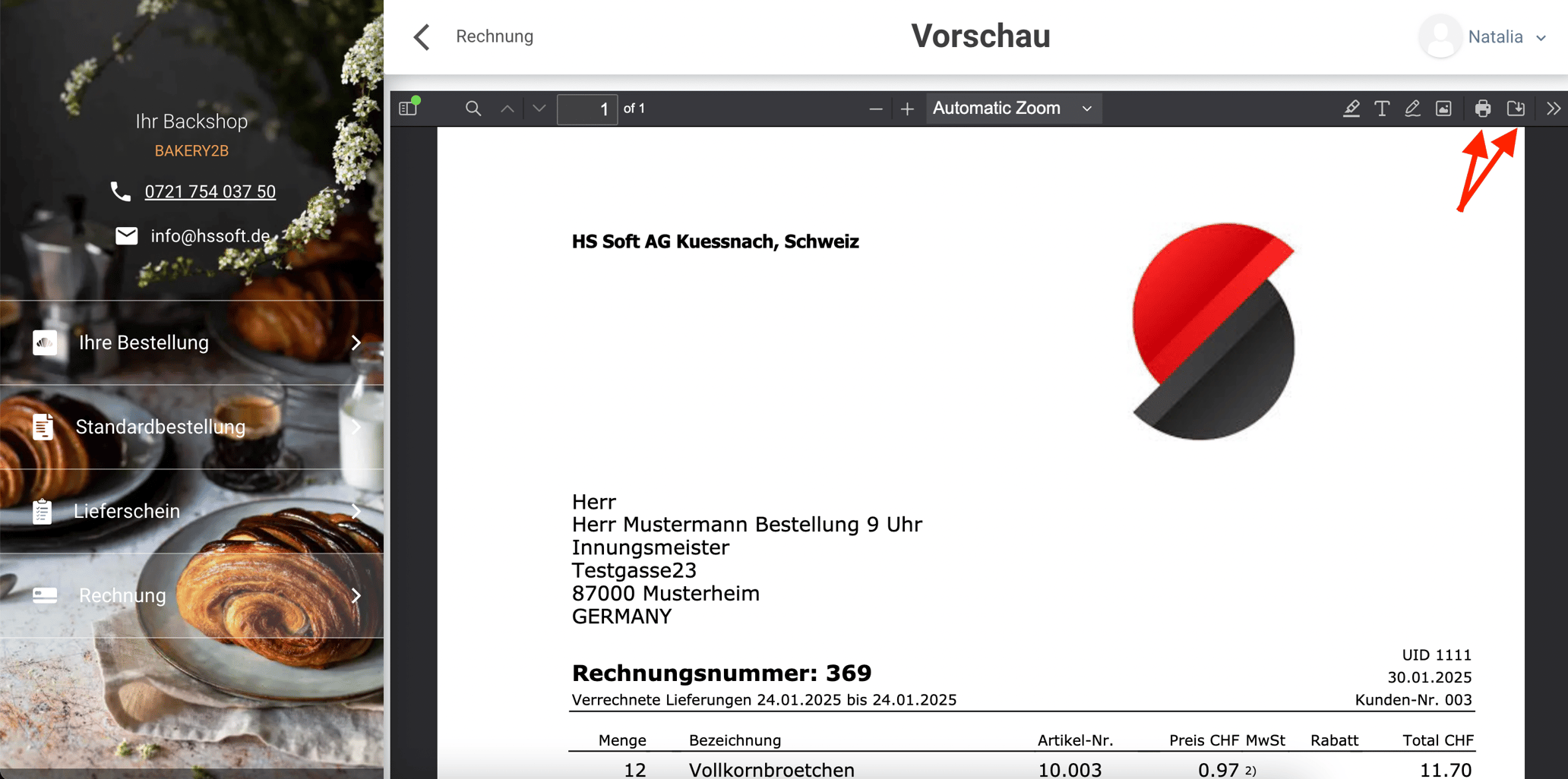 Wie kann ich die Lieferscheine und Rechnungen in Bakery2b abrufen ...