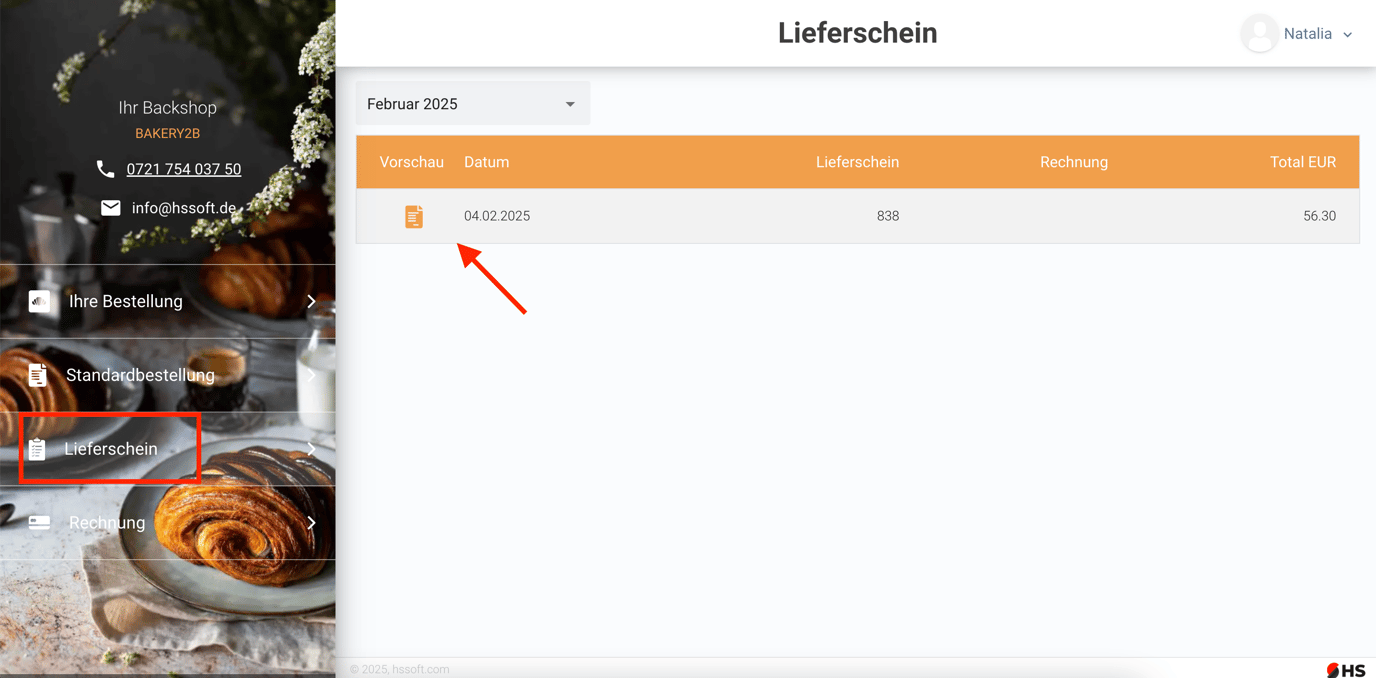 Wie kann ich die Lieferscheine und Rechnungen in Bakery2b abrufen ...